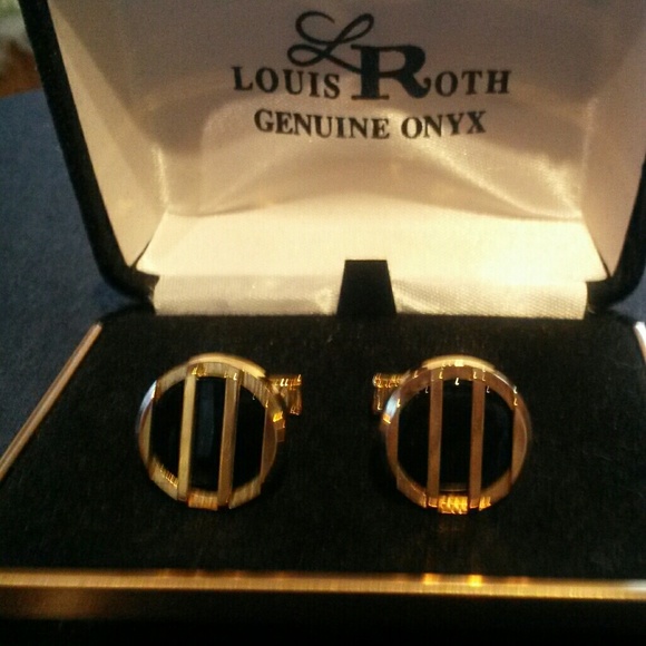Louis Roth | Accessories | Louis Roth Geniune Onyx Mens Cufflinks ...